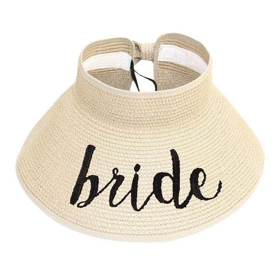 Bride Message Roll Up Foldable Visor Sun Hat by Madeline Love – Pomp ...
