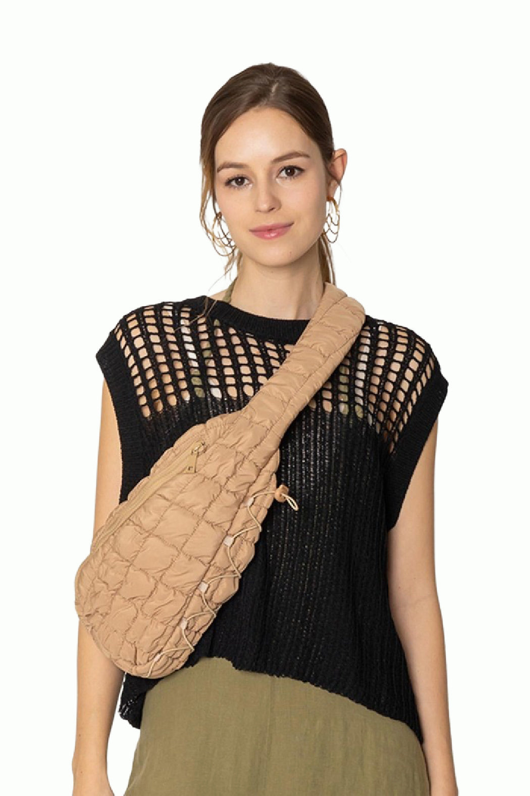 Quilted Puffer Drawstring Sling Bag by Embellish Your Life – Pomp and Port