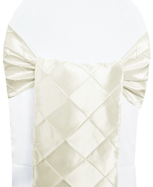 Ivory Taffeta Pintuck Chair Sash – Pomp and Port